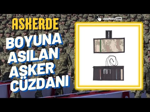 Boyuna Asmalı İpli Asker Cüzdanı - Askeri Cüzdan Modelleri Asker Kolisi'nde!
