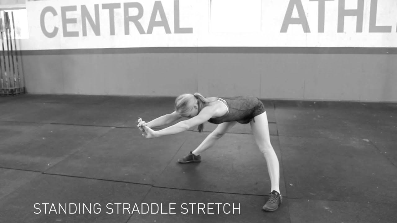 Standing Straddle Stretch - YouTube