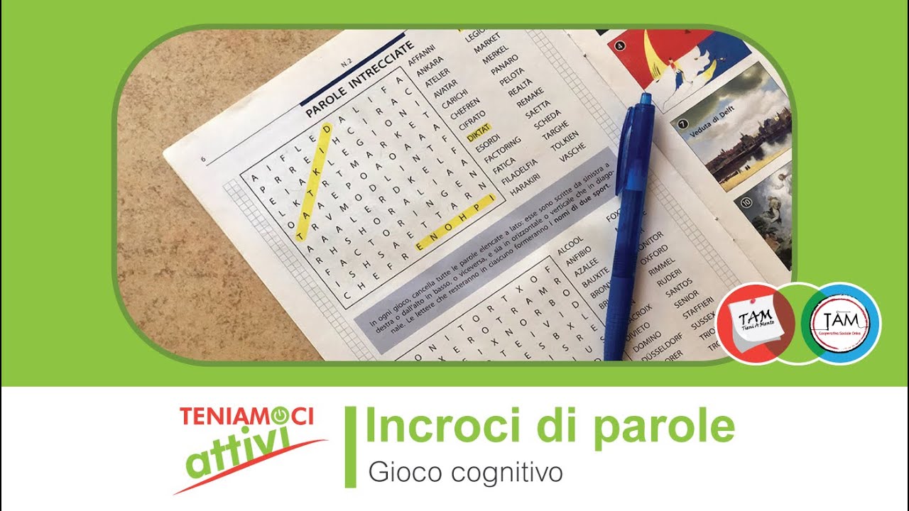 Teniamoci Attivi - Gioco Cognitivo per la demenza: Incroci di parole ...