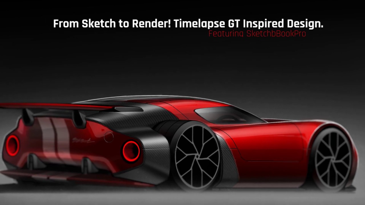 From Sketch to Render! GT Inspired sketch time lapse! - YouTube