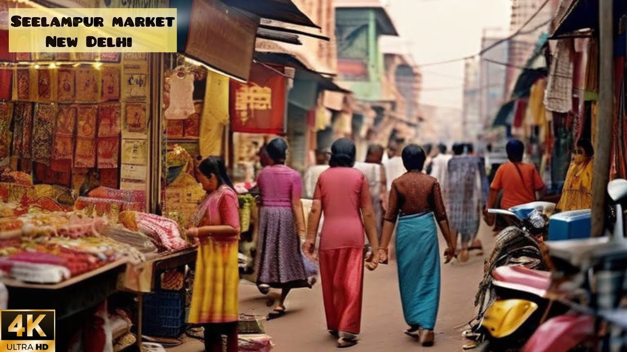 Beauty Of Delhi- Walking in Seelampur Market New Delhi India 4k Video ...