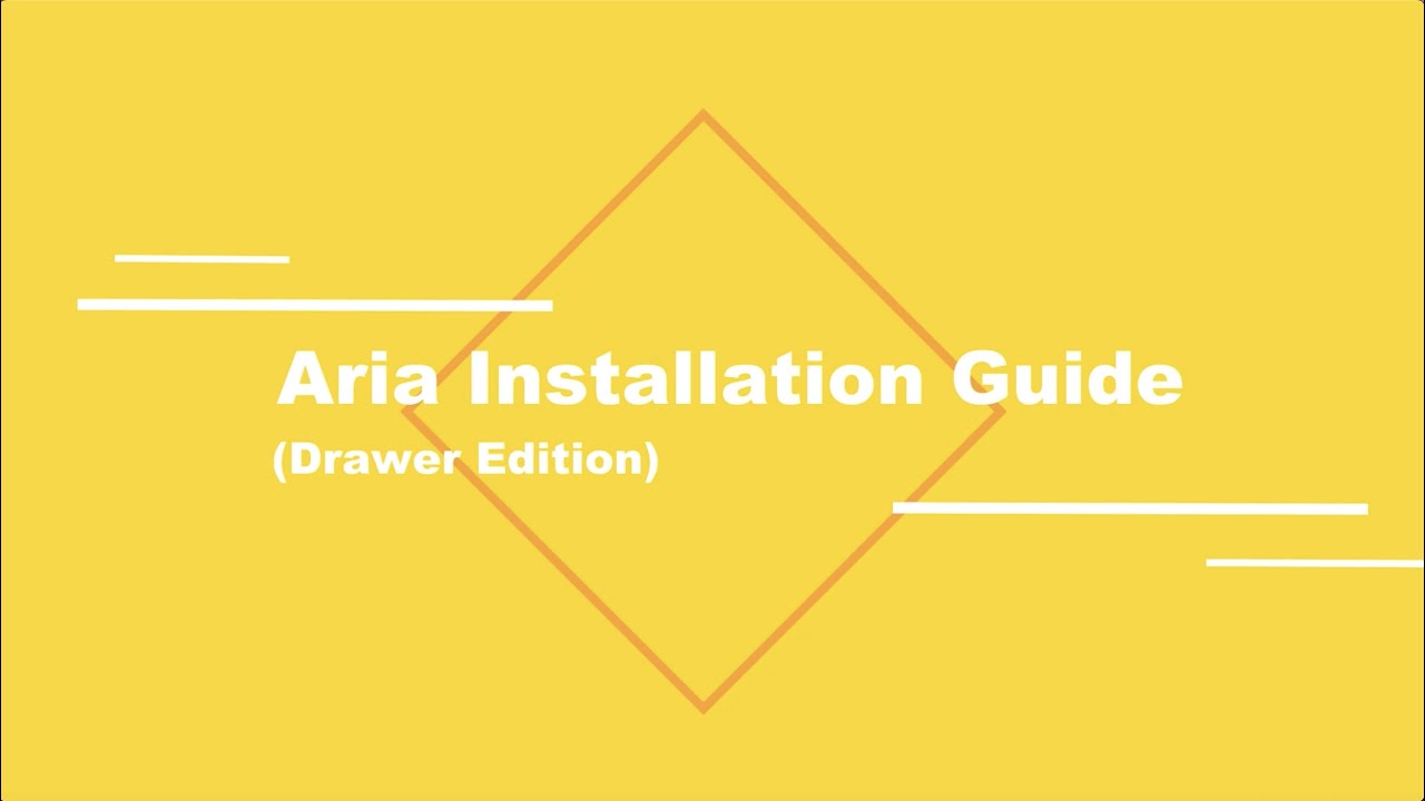Aria Drawer Edition Installation Guide - YouTube