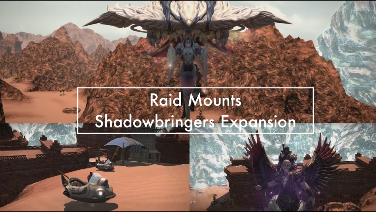 Final Fantasy XIV - Raid Mounts Shadowbringers Expansion - YouTube