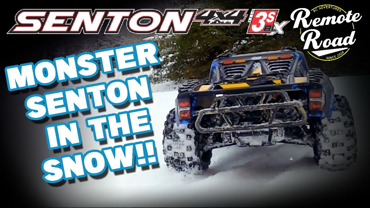 Arrma Monster Senton 4x4 BLX Bashing in the Snow - YouTube