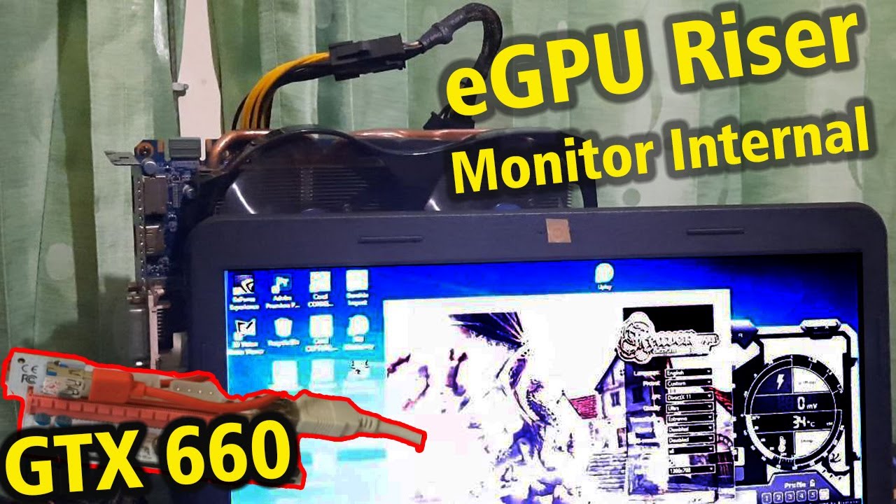 eGPU Riser Monitor Internal NVIDIA GTX 660 - YouTube