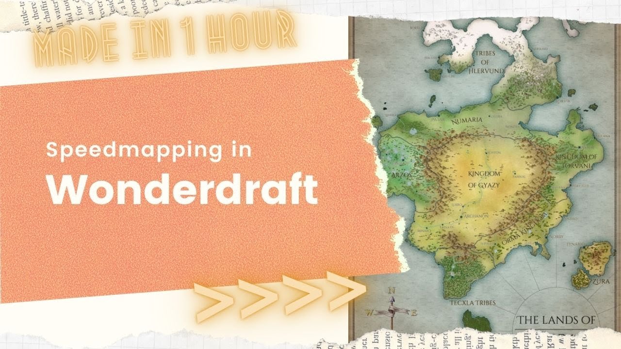 Speedmapping in Wonderdraft - Making a fantasy map in just 1 hour - YouTube