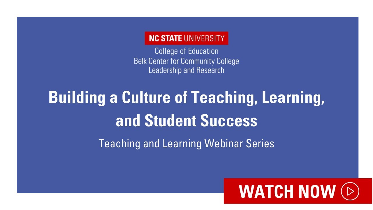 Building a Culture of Teaching, Learning, and Student Success - YouTube