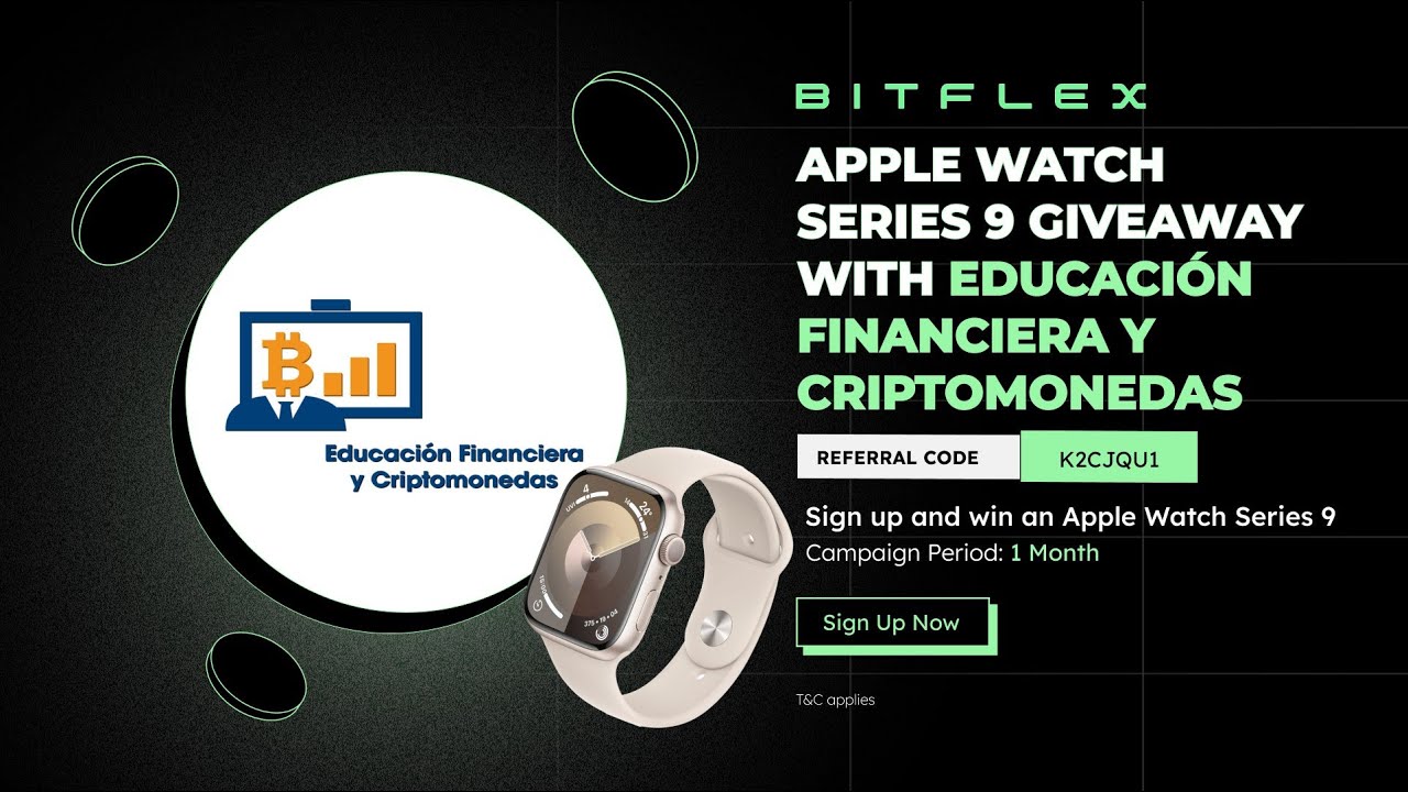 Registrate y participa el el sorteo de un #applewatchserie9 Campaña de colaboracion con #bitflex ...