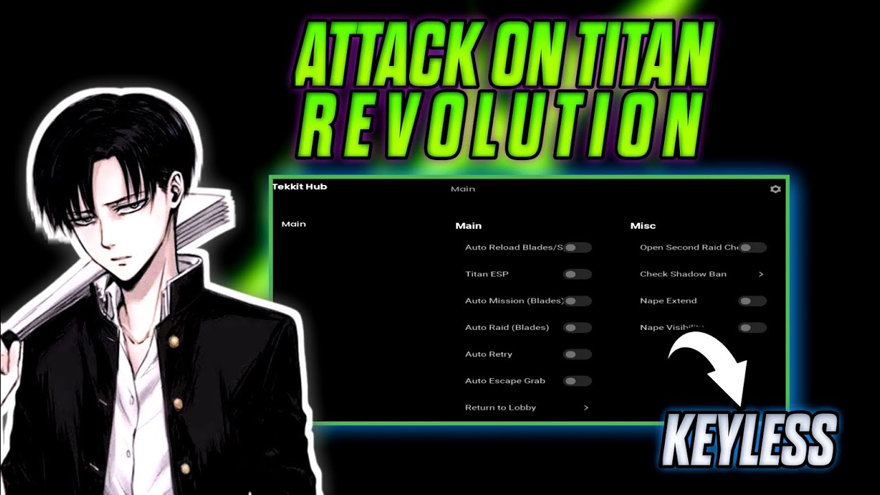 New Best Attack On Titan Revolution Script | Keyless, Nape Extend, Auto ...