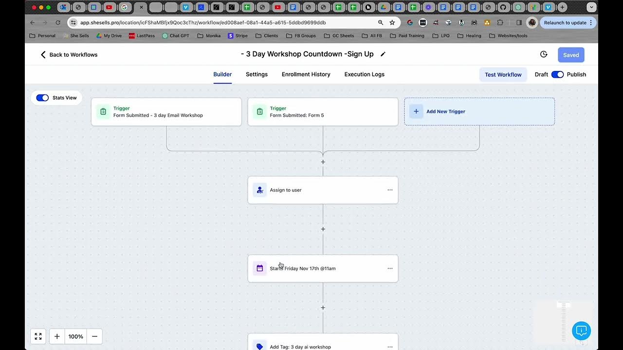 How to set up triggers in a workflow in GHL (High Level) - YouTube