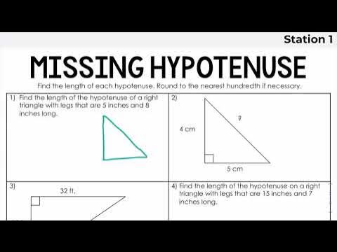 Pythagorean Theorem: Find the Missing Hypotenuse - YouTube