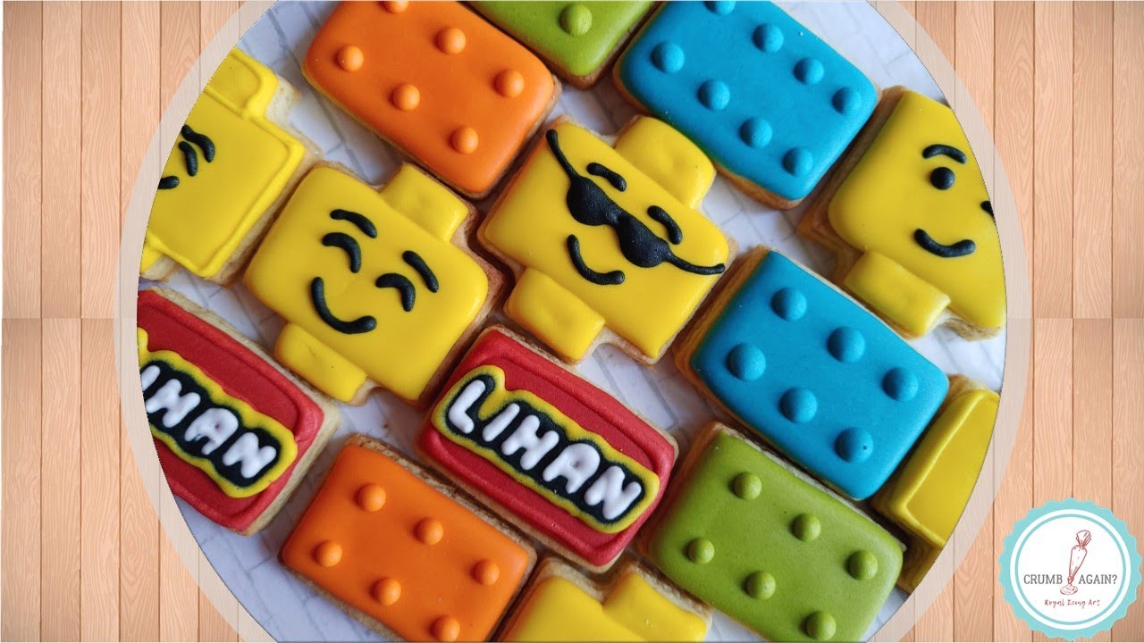 Lego-theme Royal Icing Cookies 😎 - YouTube