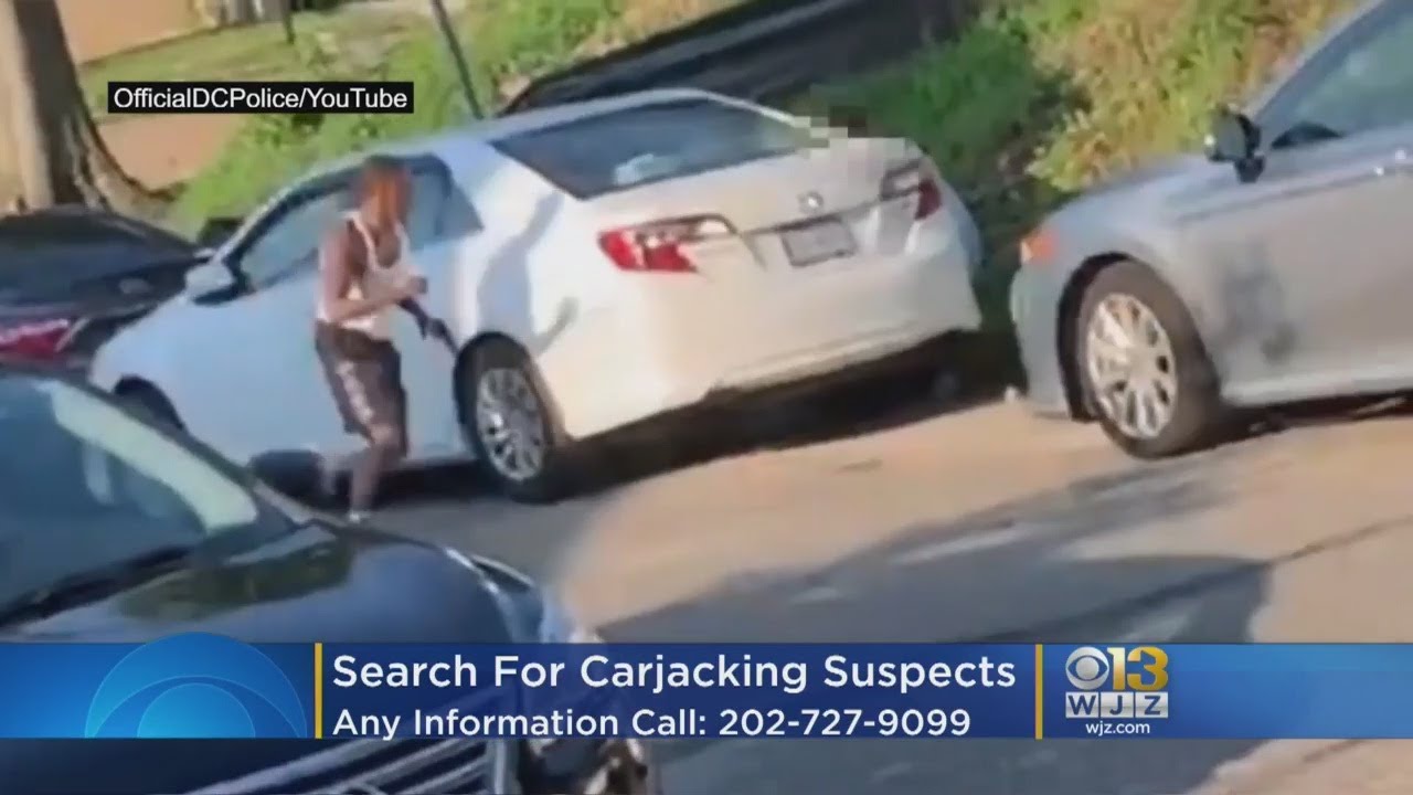 Armed Carjacking Caught On Camera In DC, $10K Reward For Info - YouTube