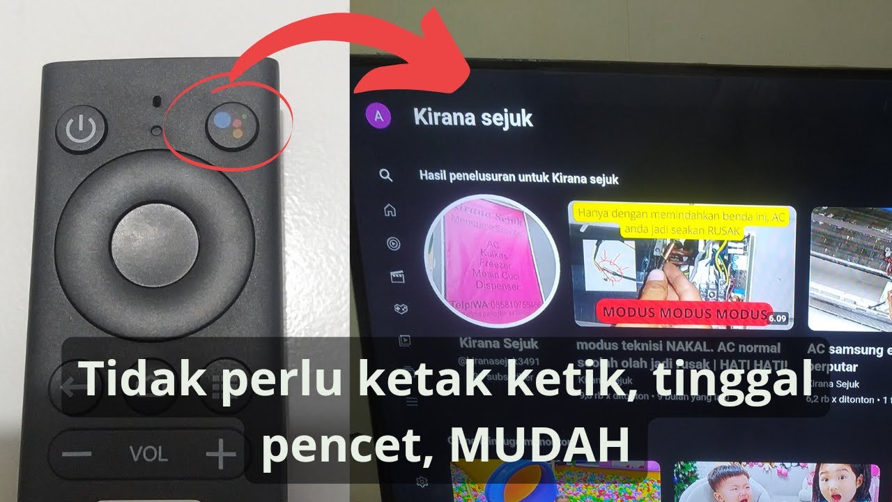 Cara menggunakan google voice STB android, smart tv - YouTube