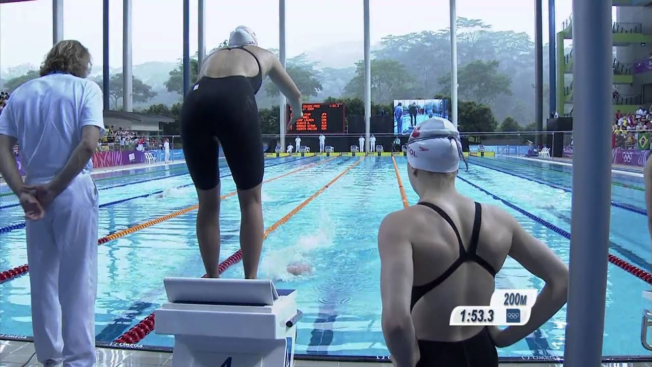 Women's 4x100m Freestyle Relay Swimming Heats - Singapore 2010 Youth ...