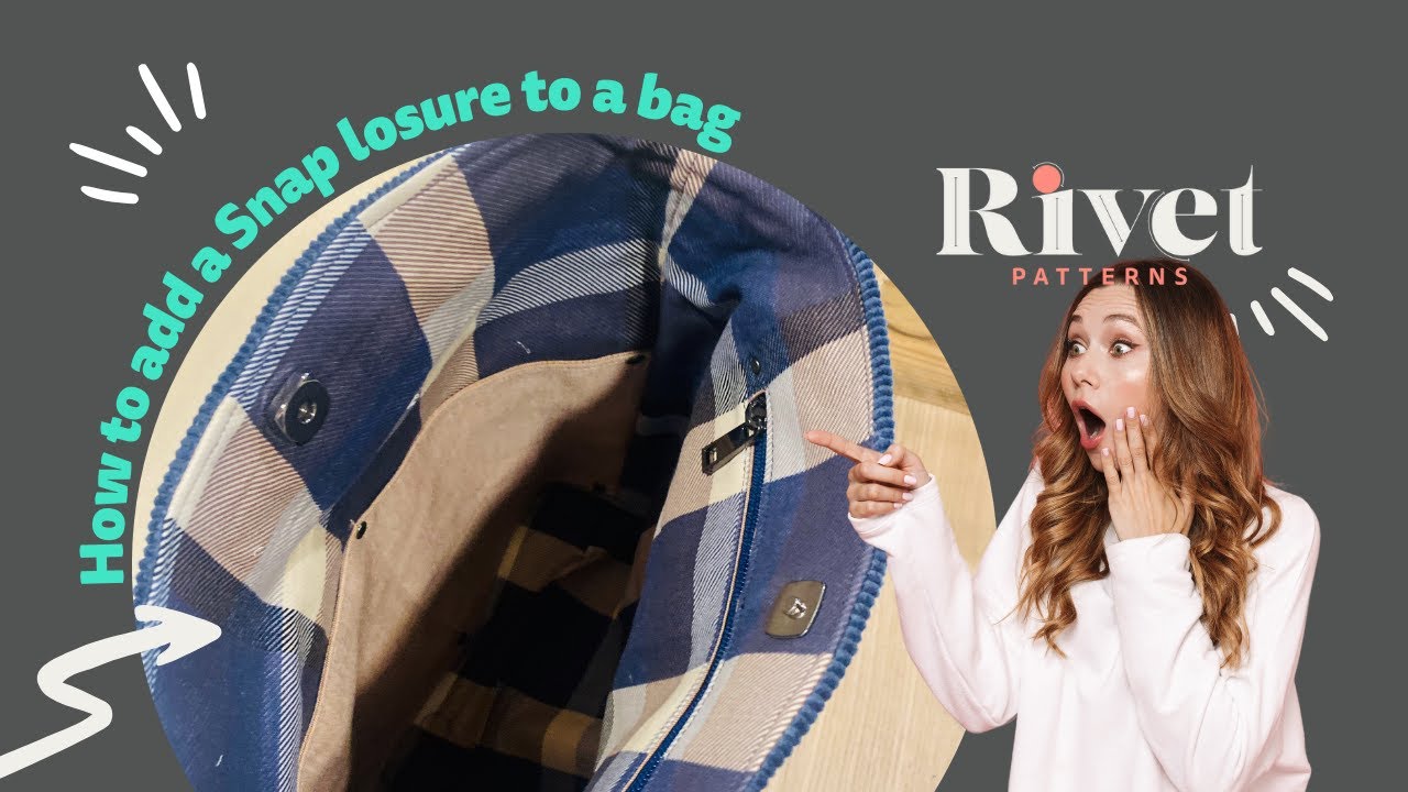 How to Attach a Snap Closure to a Bag - YouTube