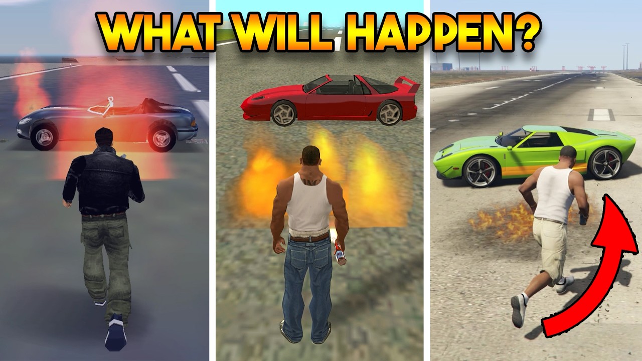 WILL PLAYER GO THROUGH FIRE? (FINDING THE MOST REALISTIC GTA) - YouTube