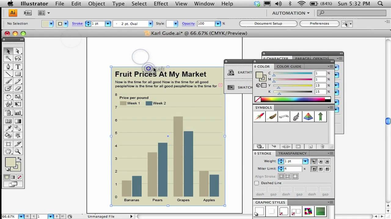 Part 2. How to make a bar chart in Adobe Illustrator - YouTube