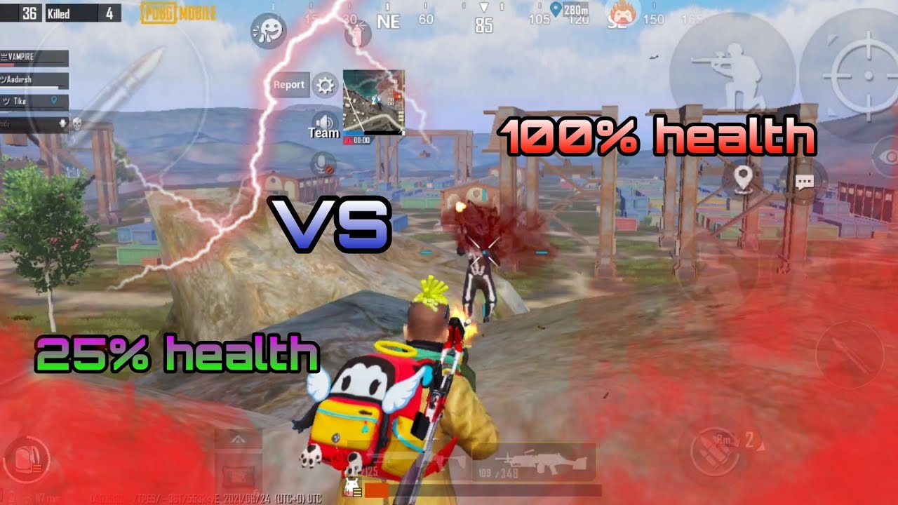 Who win ? 100%Health VS 25 % HEALTH Fighting. - YouTube