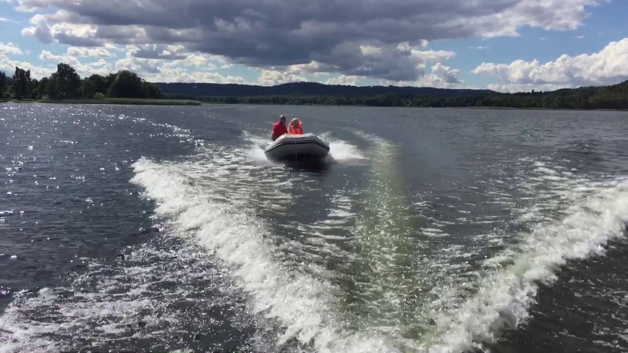 Honwave T35 met 8 pk Johnson fourstroke - YouTube