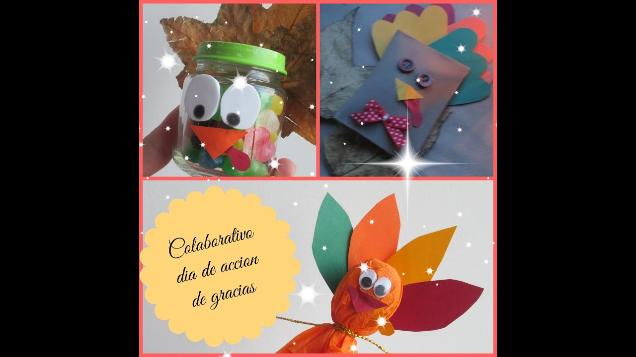 Recordatorios día de acción de gracias//DIY // 3 ideas de pavo - YouTube