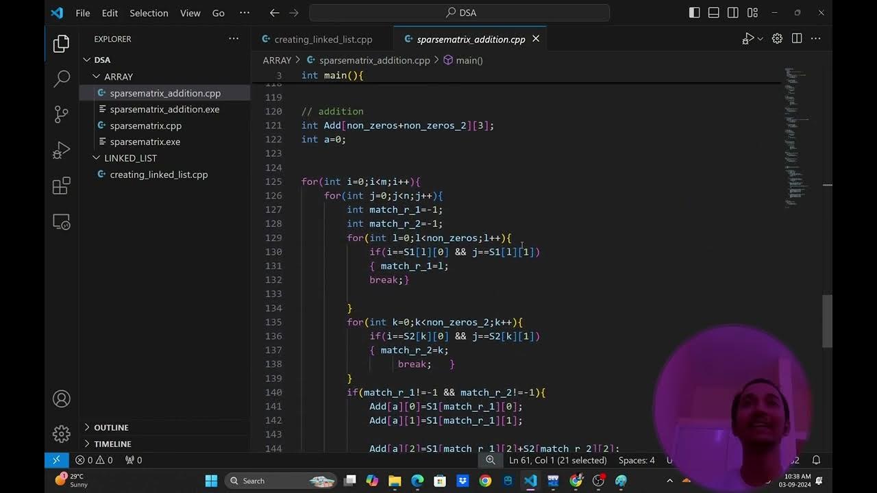 Addition of Sparse Matrices - YouTube