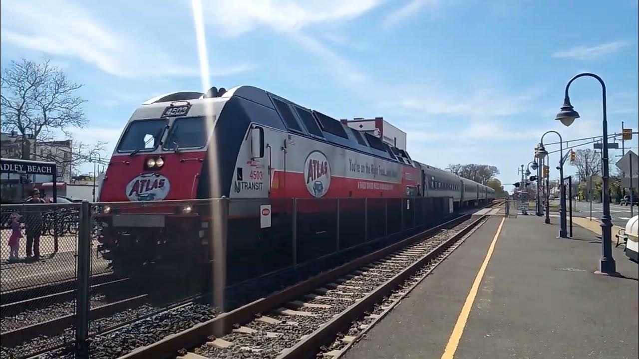NJ Transit North Jersey Coast Line Train 4732 With Atlas ALP-45DP 4503 at Bradley Beach - YouTube