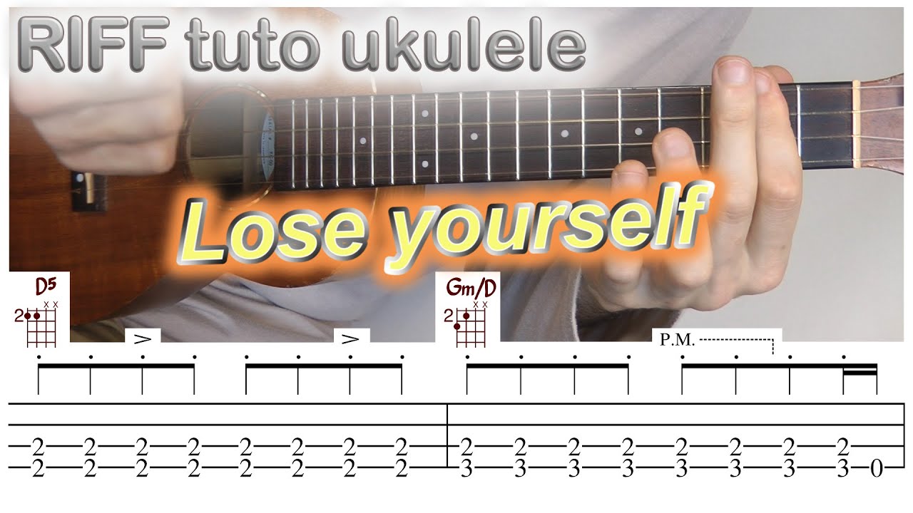 Lose yourself - EMINEM { TUTO RIFF ukulele fingerstyle tabs } - YouTube