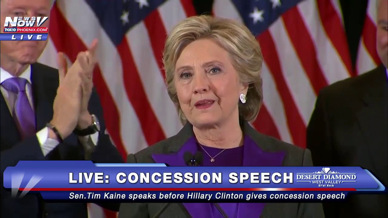 Hillary Clinton Concession Speech after Presidential Election Loss To ...
