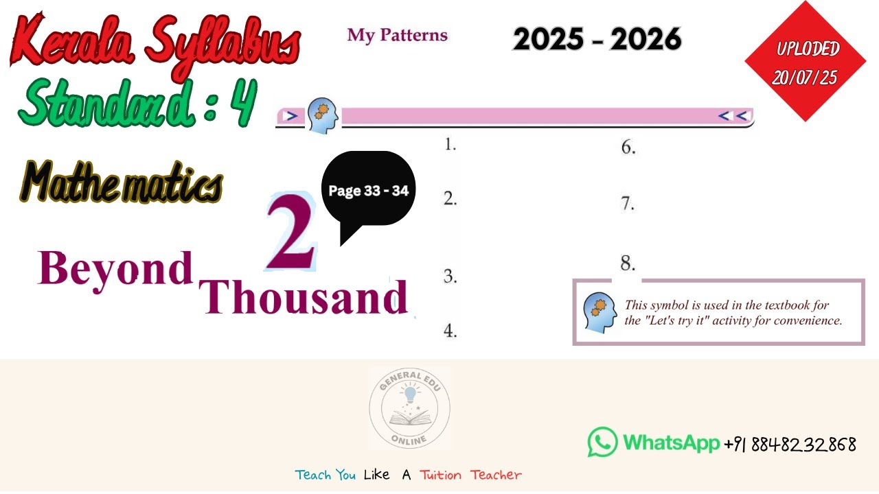 Class 4 Maths Unit 2 Beyond Thousand (Page 33 - 34) @GeneralEduOnline ...