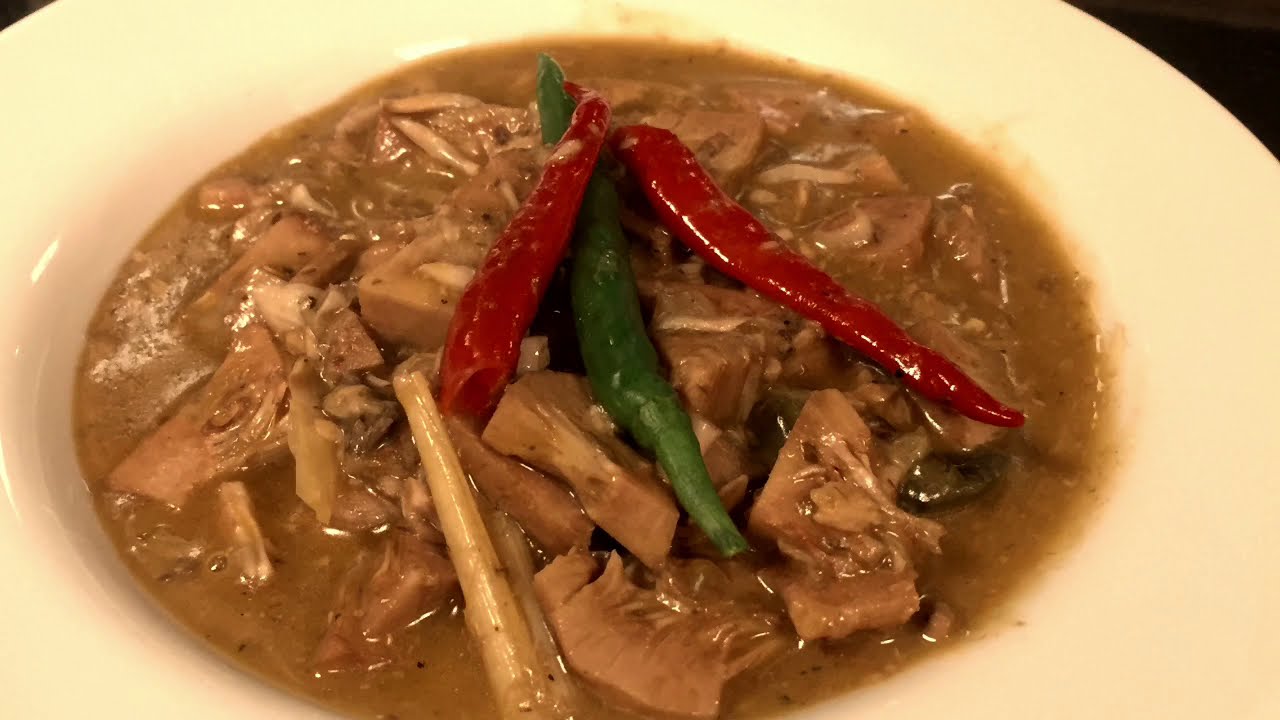 Ginataang Langka (Jackfruit in coconut milk) Pinoy food - YouTube