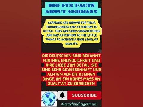 Learn German in 30 seconds | 100 Fun facts about Germany (in English ...