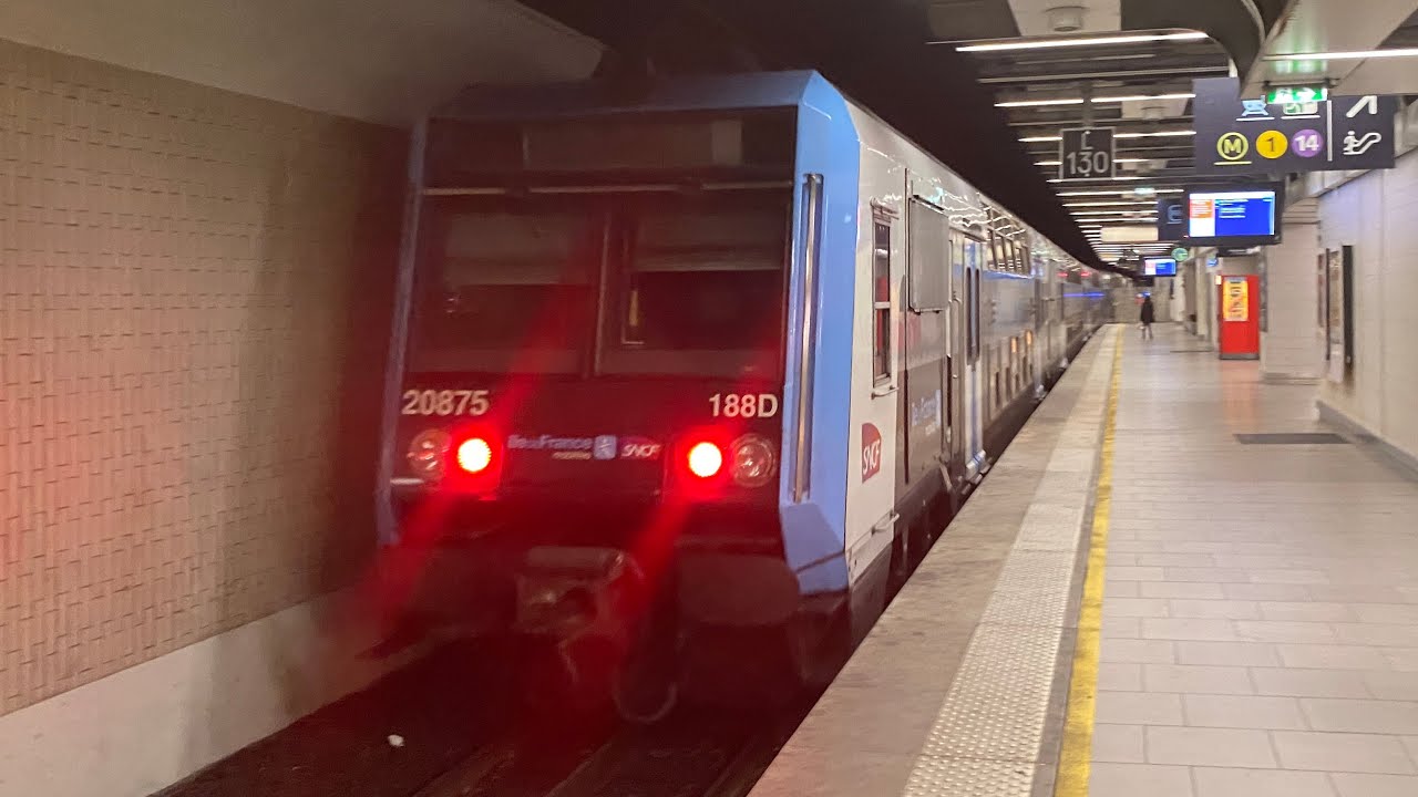 (RER D) trajet à bord d'un Z20500 Paris du nord a creteil pompadour ...