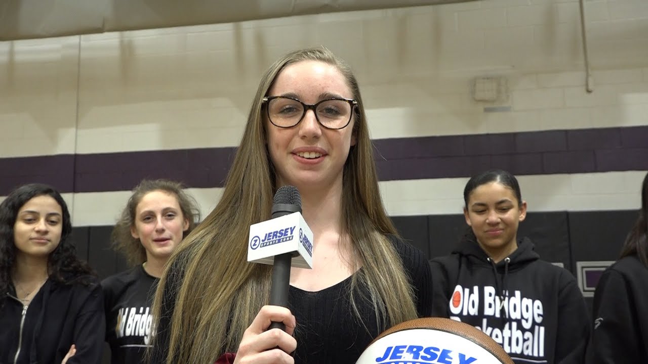 Rachel Kuhl Wins JSZ Central Jersey Game Ball | Old Bridge - YouTube