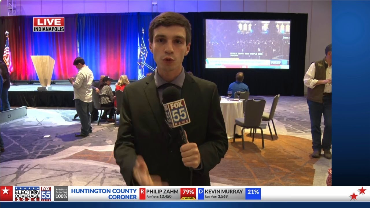 Election Coverage 10:30pm FOX 55 at the Indiana Statehouse - YouTube