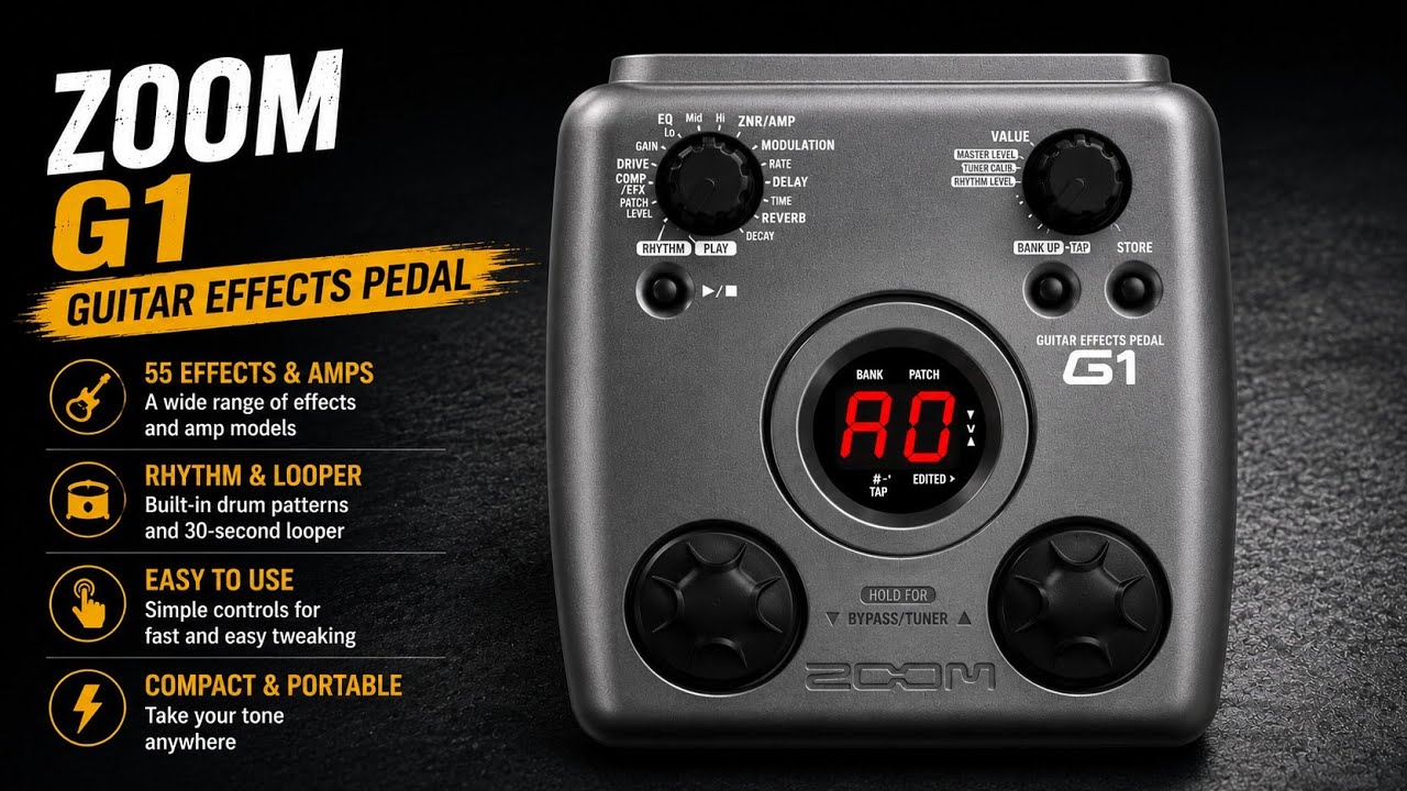 Zoom G1 | zoom guitar pedal | zoom pedal - YouTube