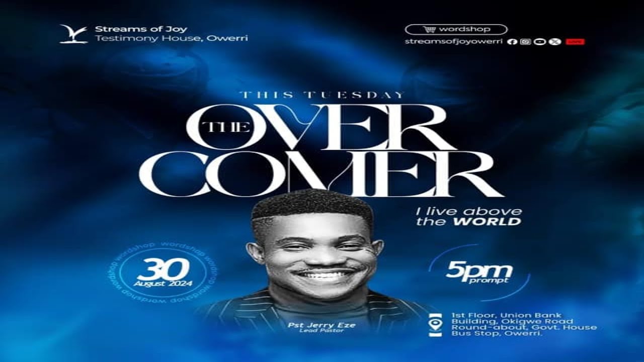 THE OVERCOMER || I LIVE ABOVE THE WORLD| || TUESDAY WORDSHOP || 30 JULY ...
