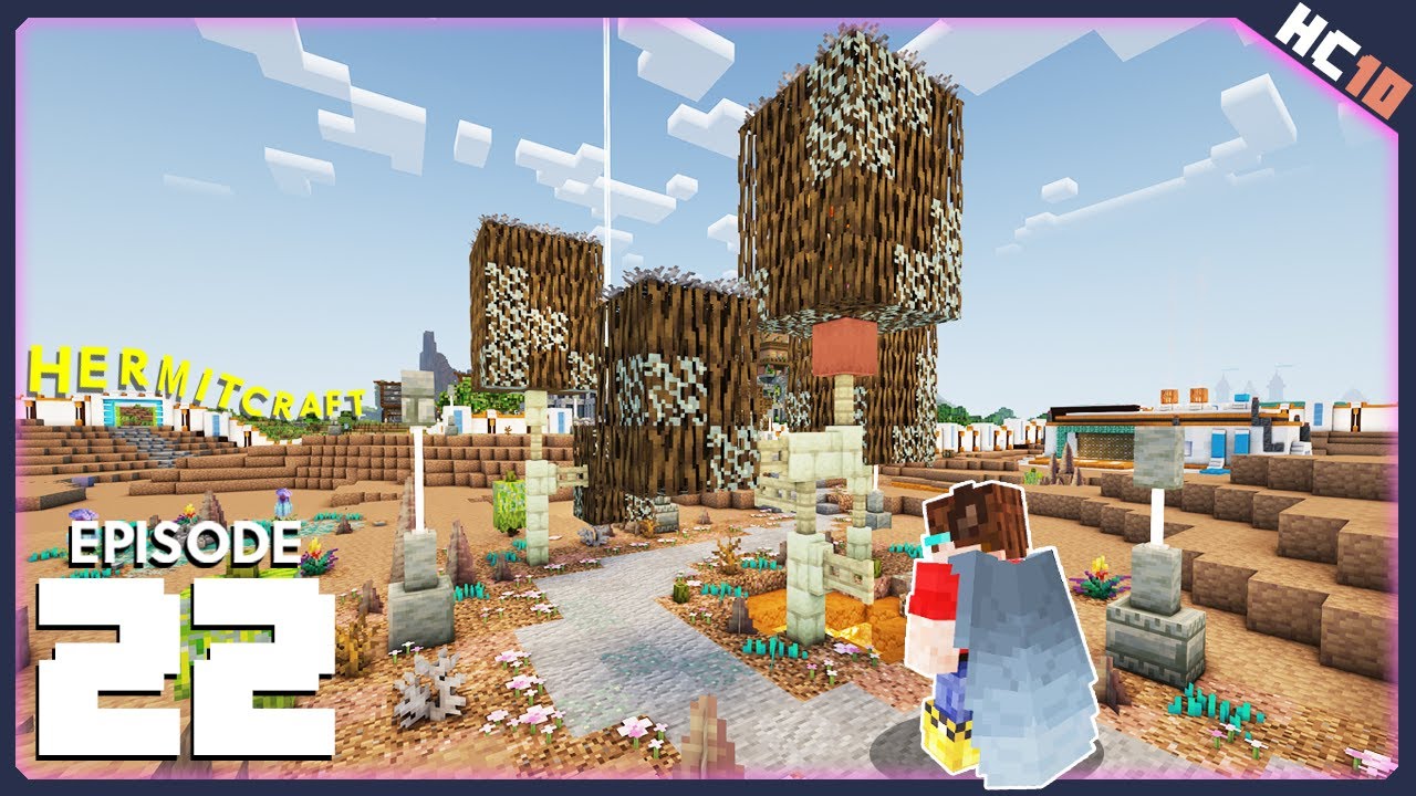 OUR BASE COMES TO LIFE! | HermitCraft 10 | Ep 22 - YouTube