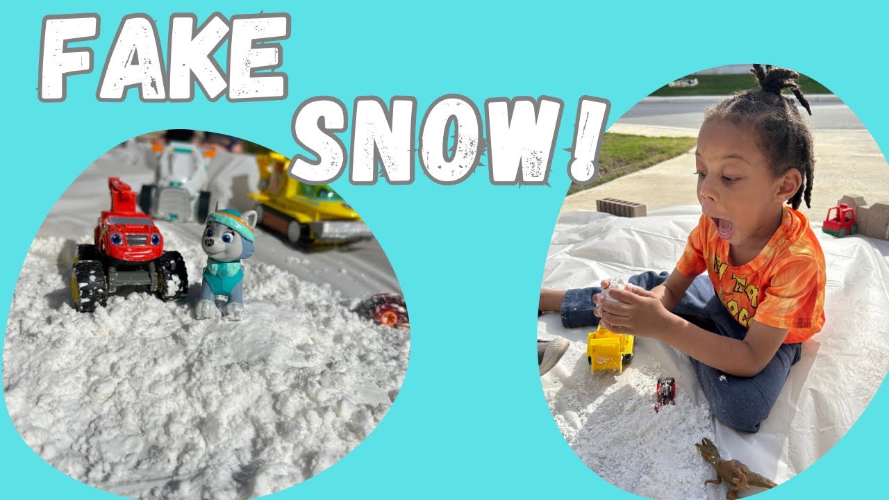 Snow Sensory Play | How to make fake snow for kids | 2 EASY ingredients ...