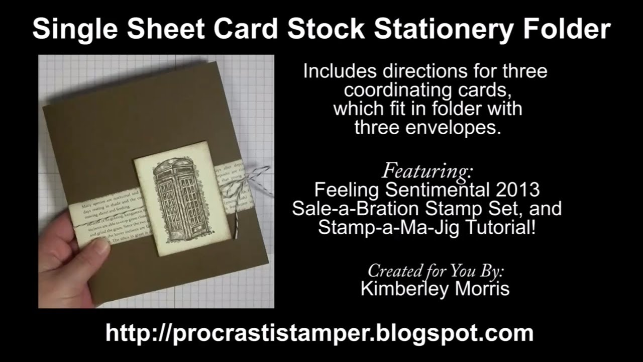 Stationery Folder and Cards Tutorial - feat. Stampin' Up! Feeling ...