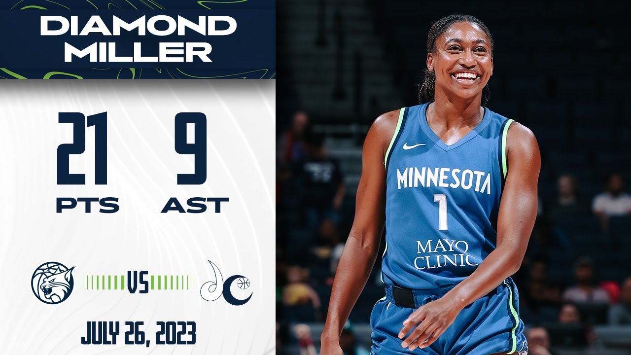 Diamond Miller Scores 21 Points Against Mystics | 07.26.23 - YouTube