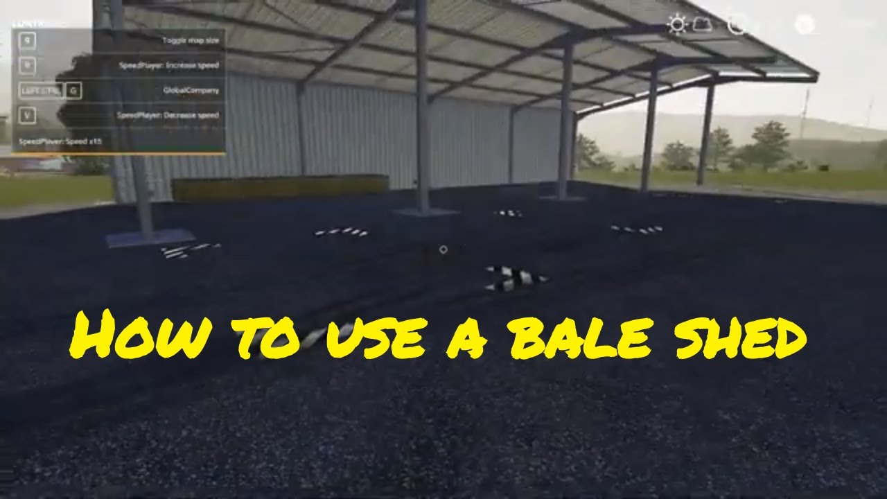 How to use the bale storage shed in Farming simulator 19. - YouTube