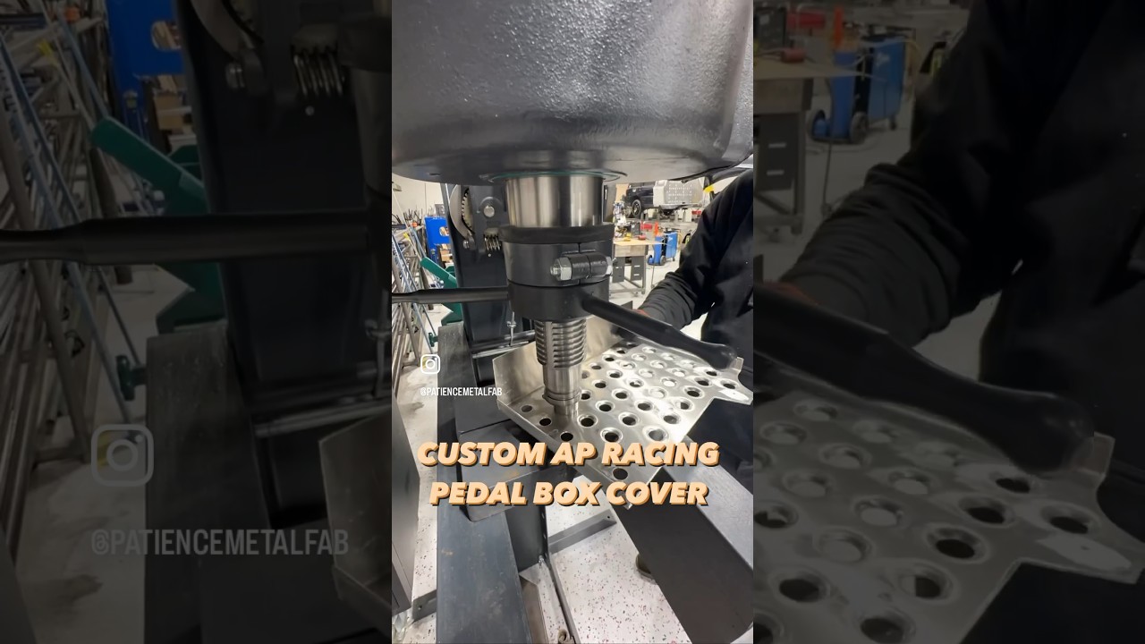 Fabricating a custom, dimpled AP Racing Pedal Box cover for a Camaro ...