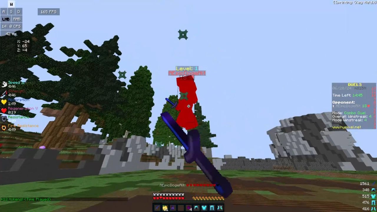 edit minecraft hypixel combo on lunar client - YouTube