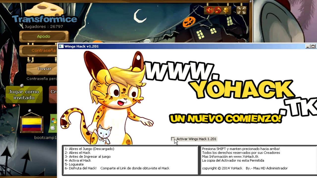 TRANSFORMICE - WINGS HACK V1.201 - FUNCIONANDO - YouTube