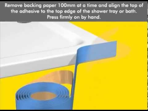 Classi Seal Self Adhesive For Shower Trays and Baths - YouTube