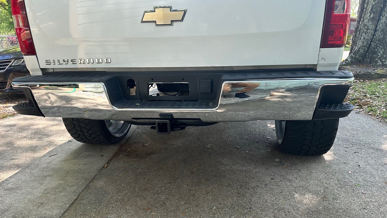 Swap a 2014-2018 rear bumper to 2007-2013 Silverado 1500 - YouTube
