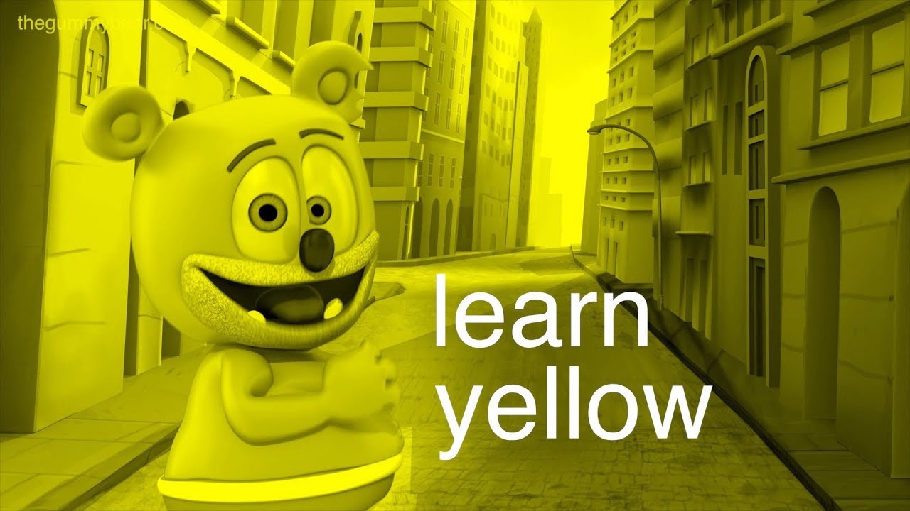 LEARN The Color YELLOW With Gummibär * The Gummy Bear Song * Colors For ...