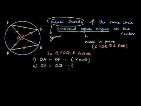Proof: Equal chords subtend equal angles | Circle | Odiya Class X Geometry | Khan Academy - YouTube