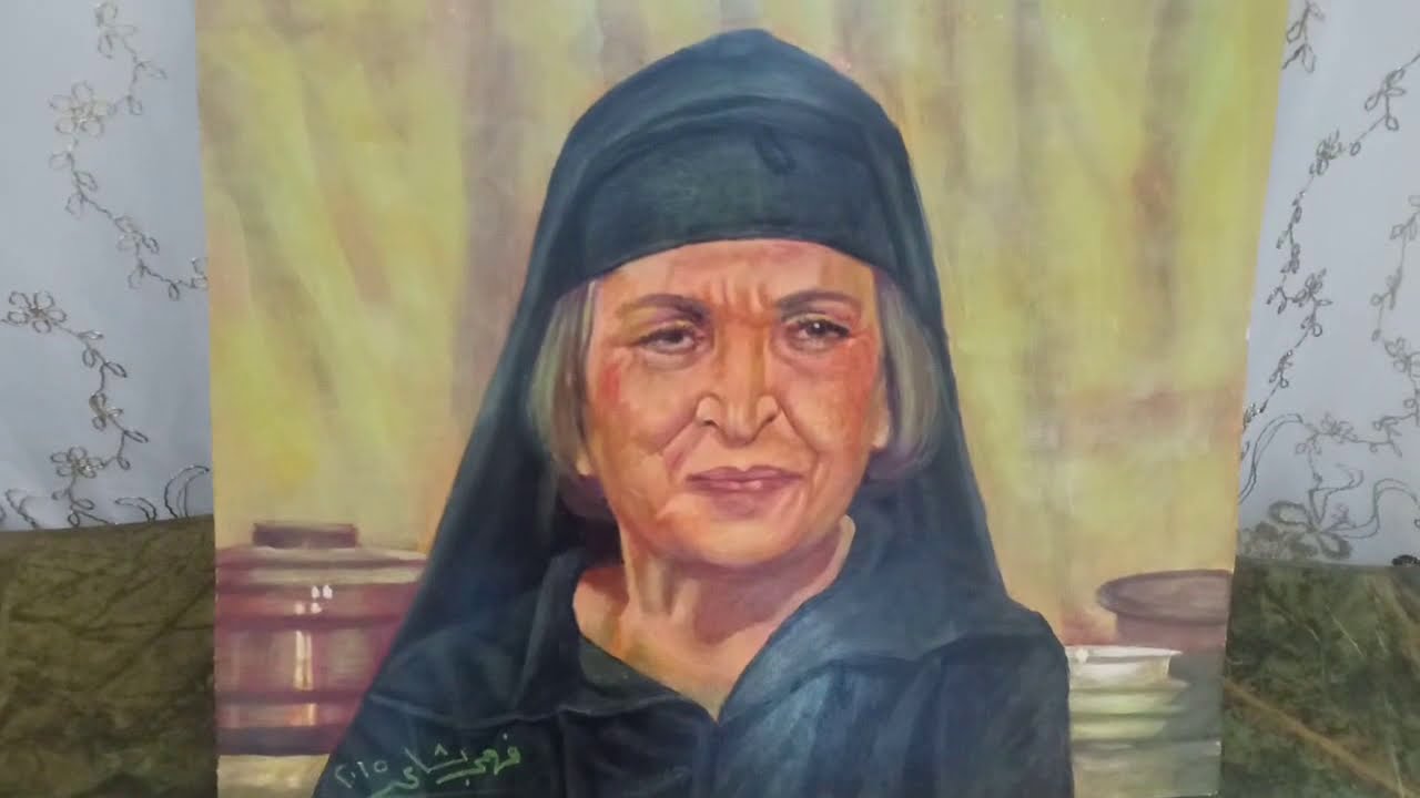 بورتريه بالالوان الاكريلك لامينة رزق Portrait in Acrylic colors by ...